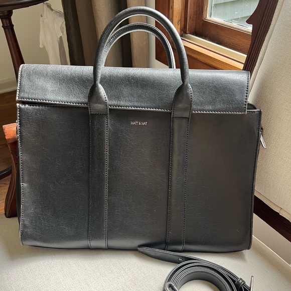 Matt & Nat | Bags | Matt Nat Vegan Leather Laptop Bag Briefcase | Poshmark
